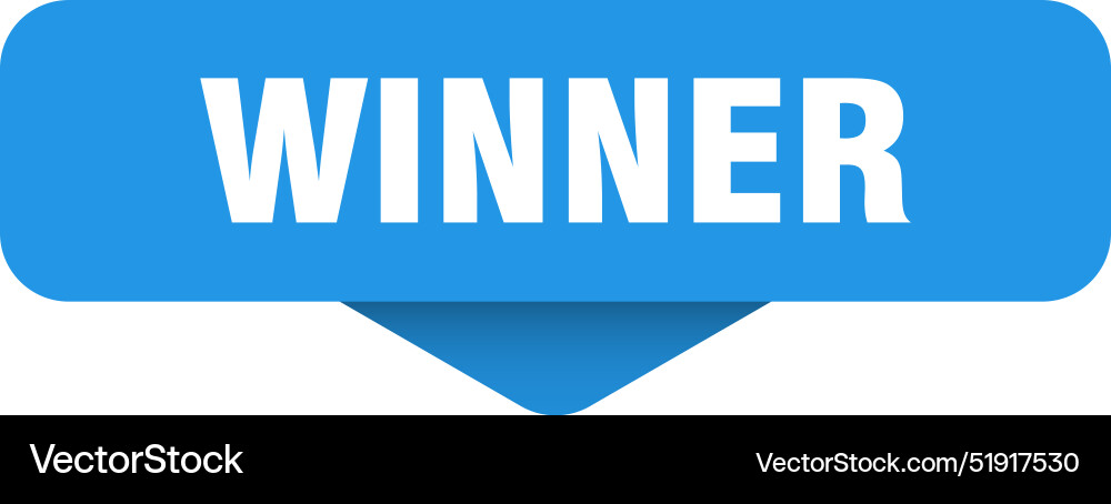 Winner sticker sign on transparent Royalty Free Vector Image