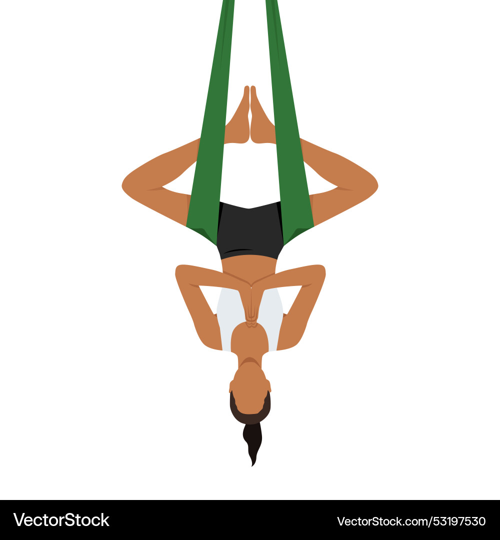 Young woman doing half bound angle pose inverted Vector Image