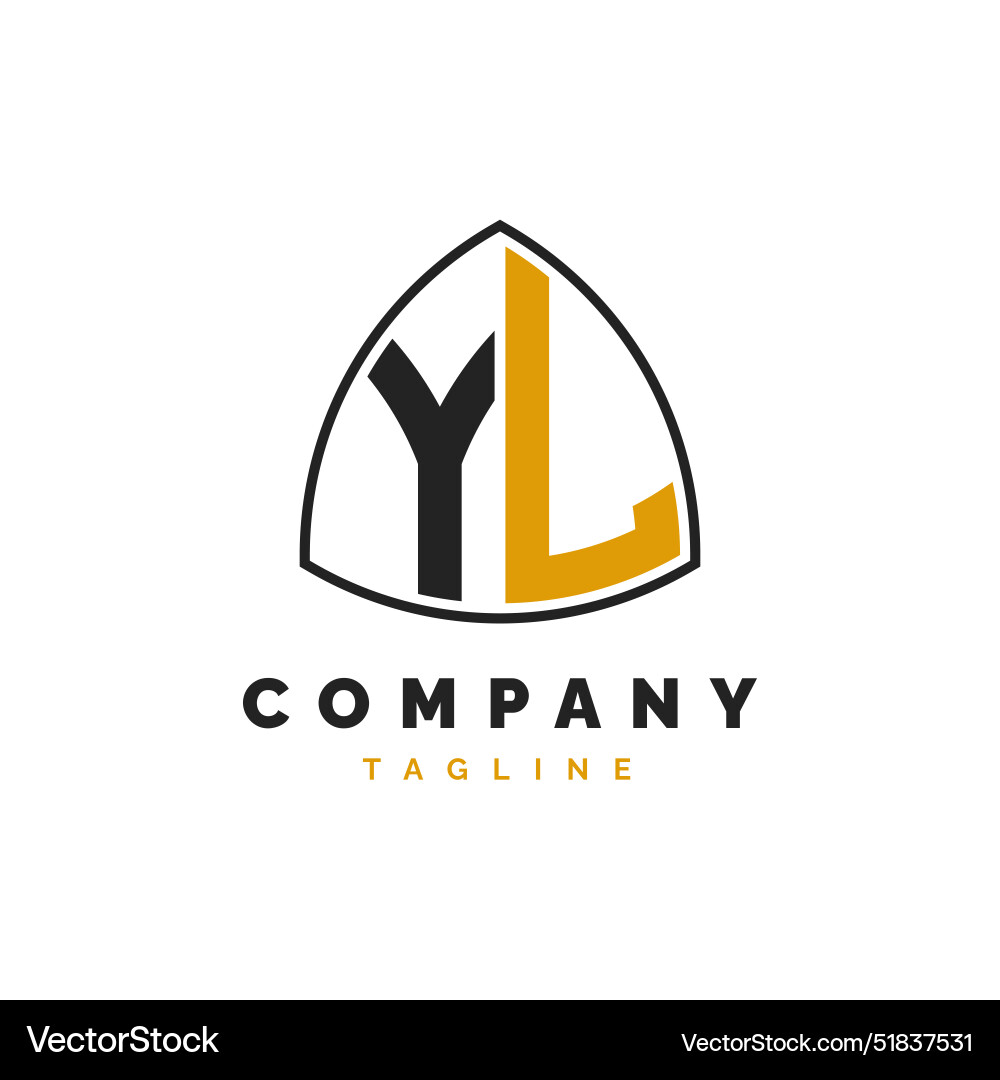Initial letter yl logo design alphabet Royalty Free Vector