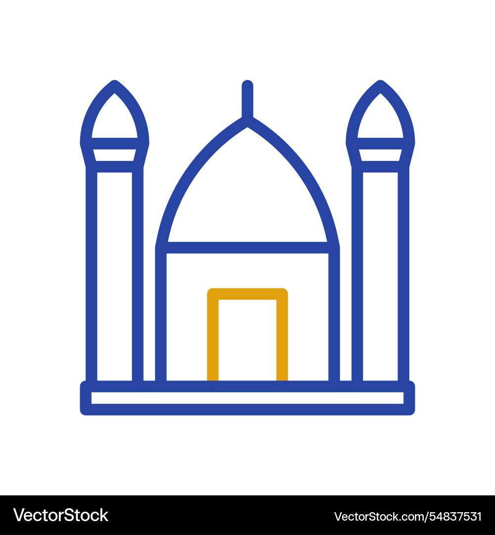 Mosque icon islamic architecture religious Vector Image