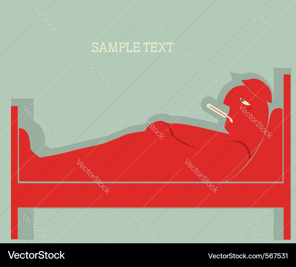 Sick poster Royalty Free Vector Image - VectorStock