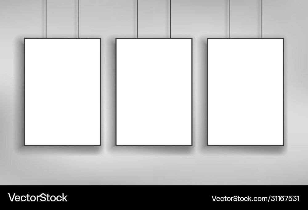 White poster template Royalty Free Vector Image