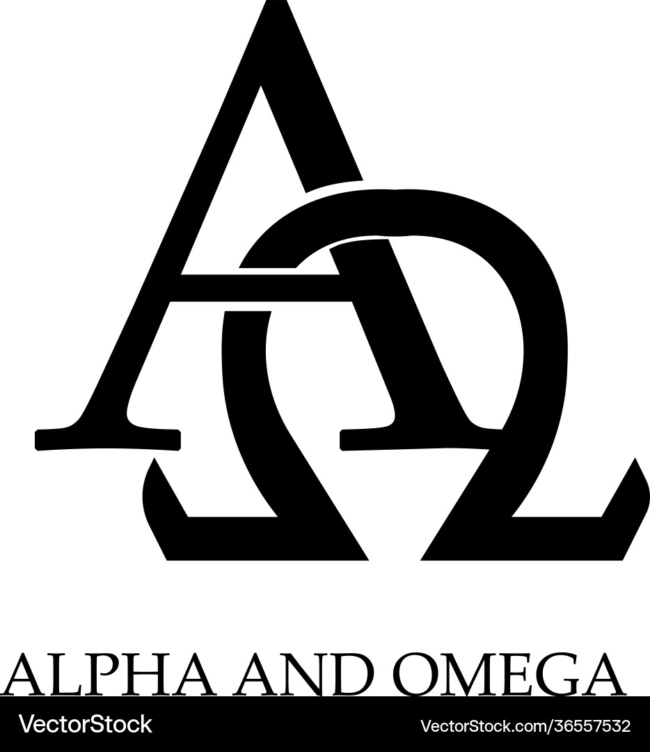 Alpha and Omega Symbol - Christian Royalty Free Vector Image