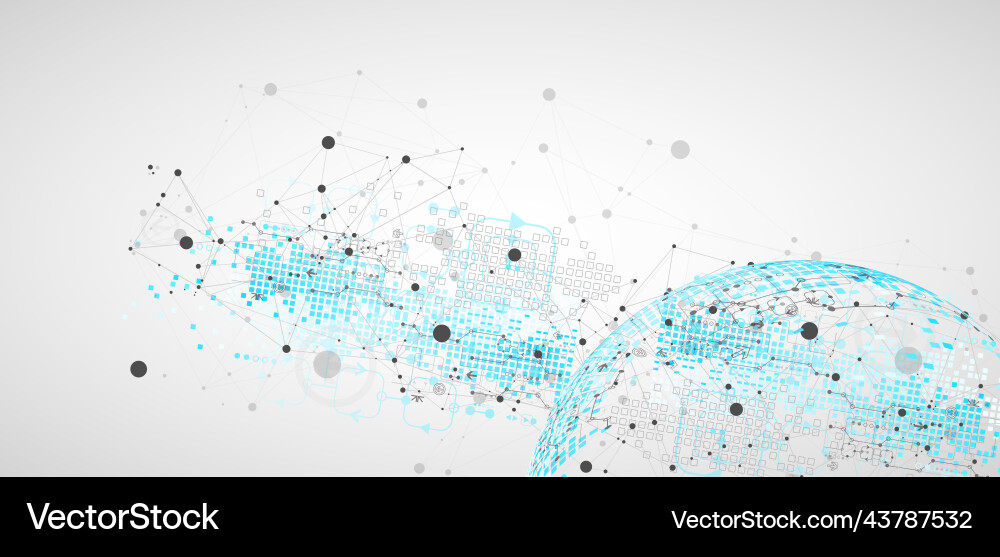 Hi-tech digital technology and engineering theme Vector Image