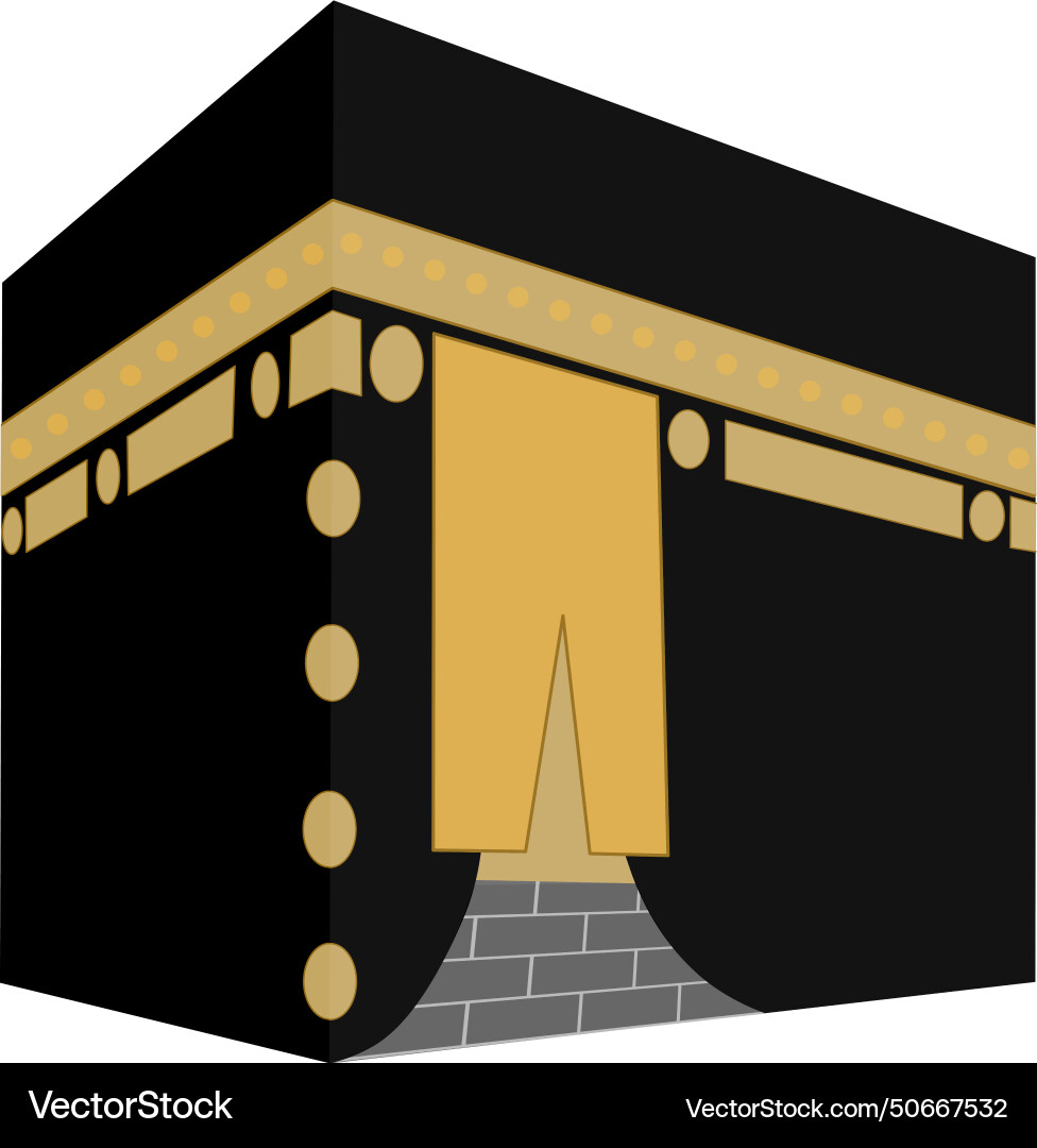 Kaaba islamic symbol Royalty Free Vector Image