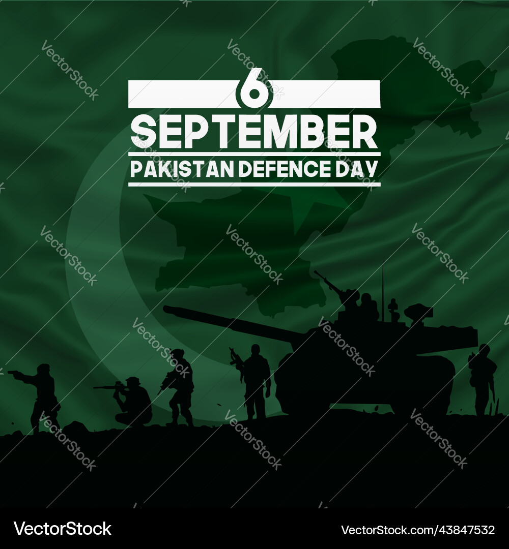 Pakistan 6 september defence day design template Vector Image