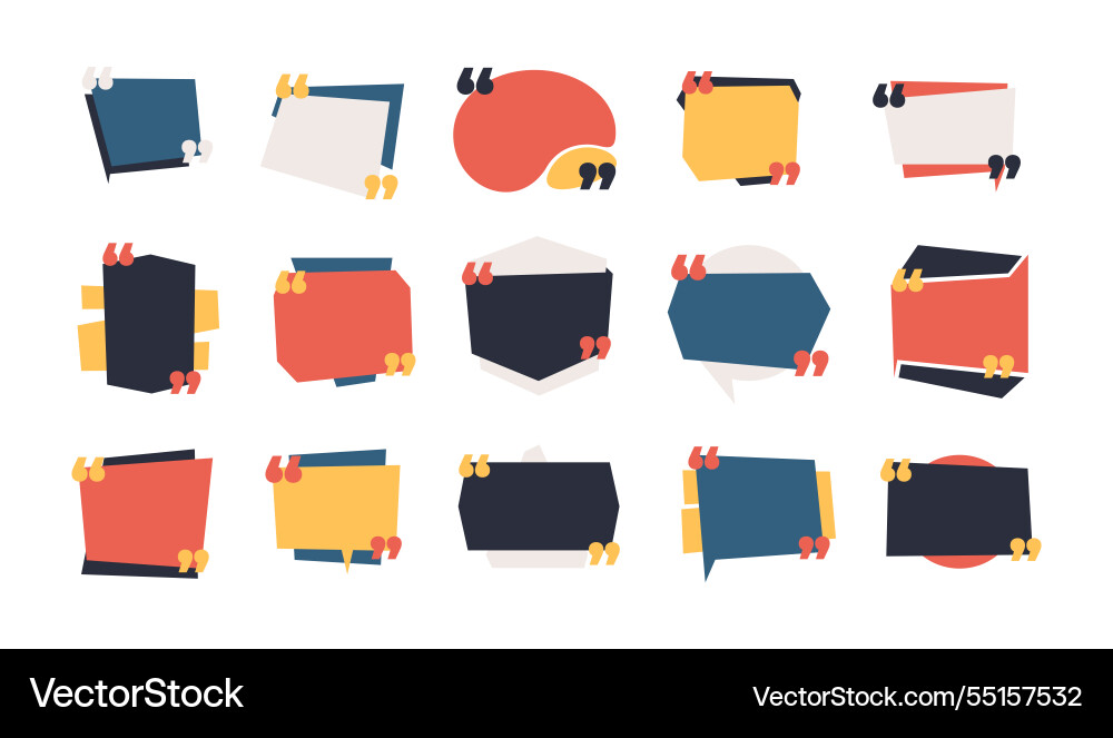 Quotation box quote speech bubble dialog border Vector Image