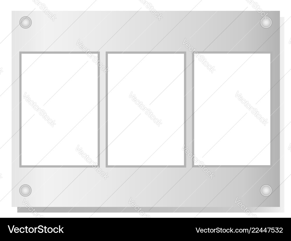 Three white paper sheet notes for text mockup Vector Image