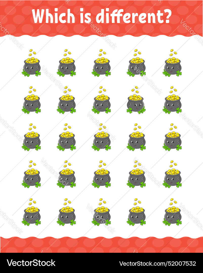 Which is different education developing worksheet Vector Image