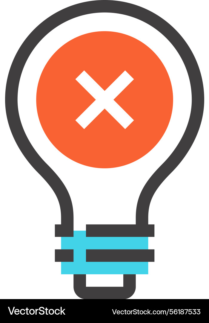 Bad idea icon Royalty Free Vector Image - VectorStock