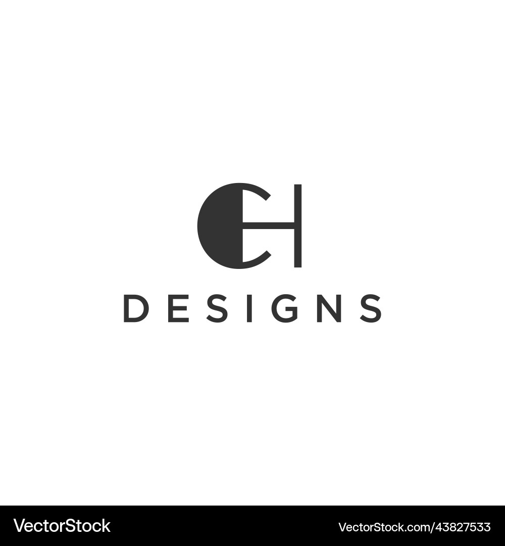 Ch creative logo design Royalty Free Vector Image