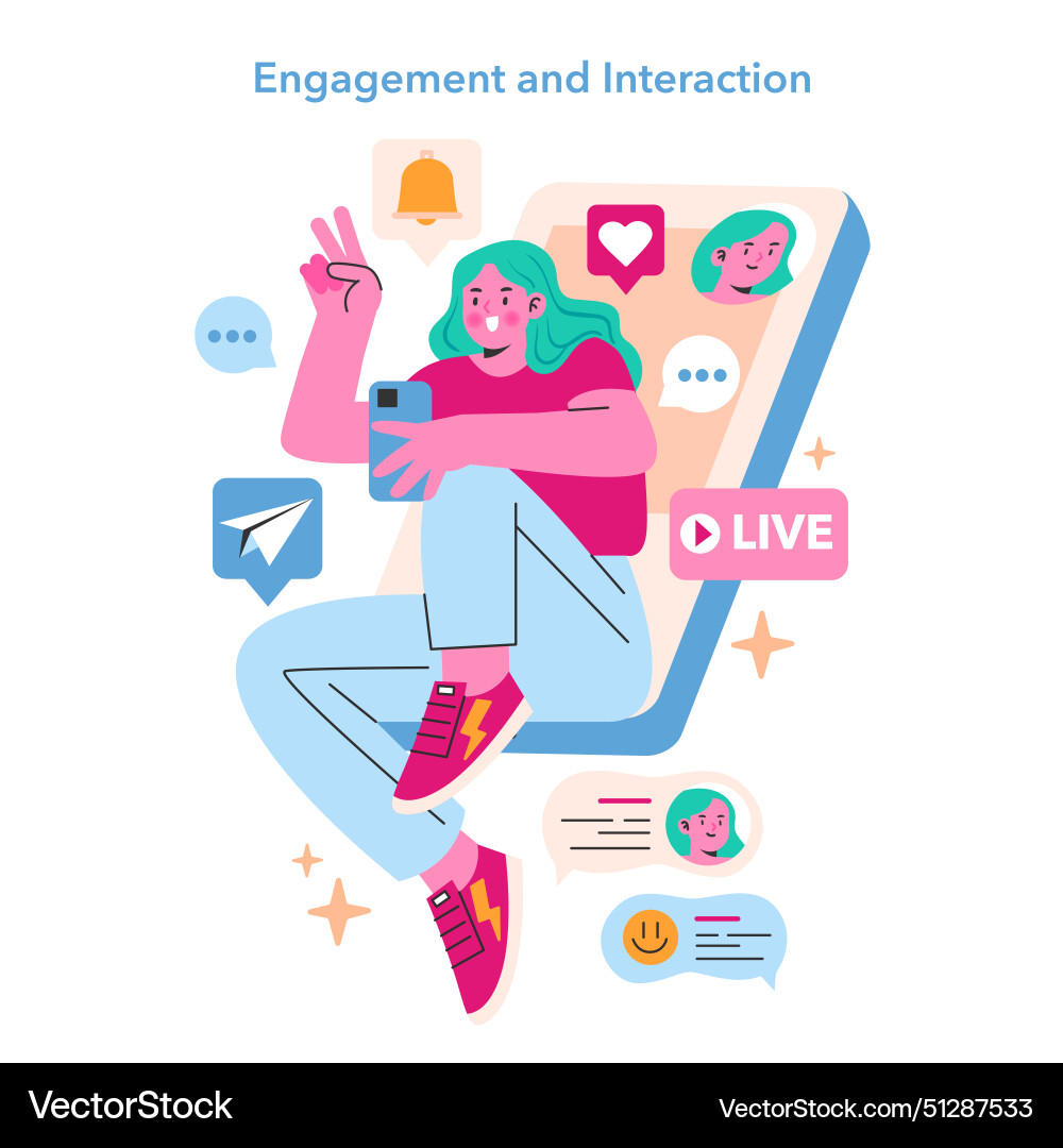 Content creation flat Royalty Free Vector Image