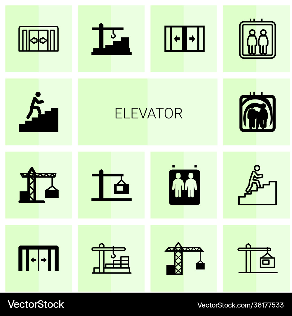 Elevator icons Royalty Free Vector Image - VectorStock