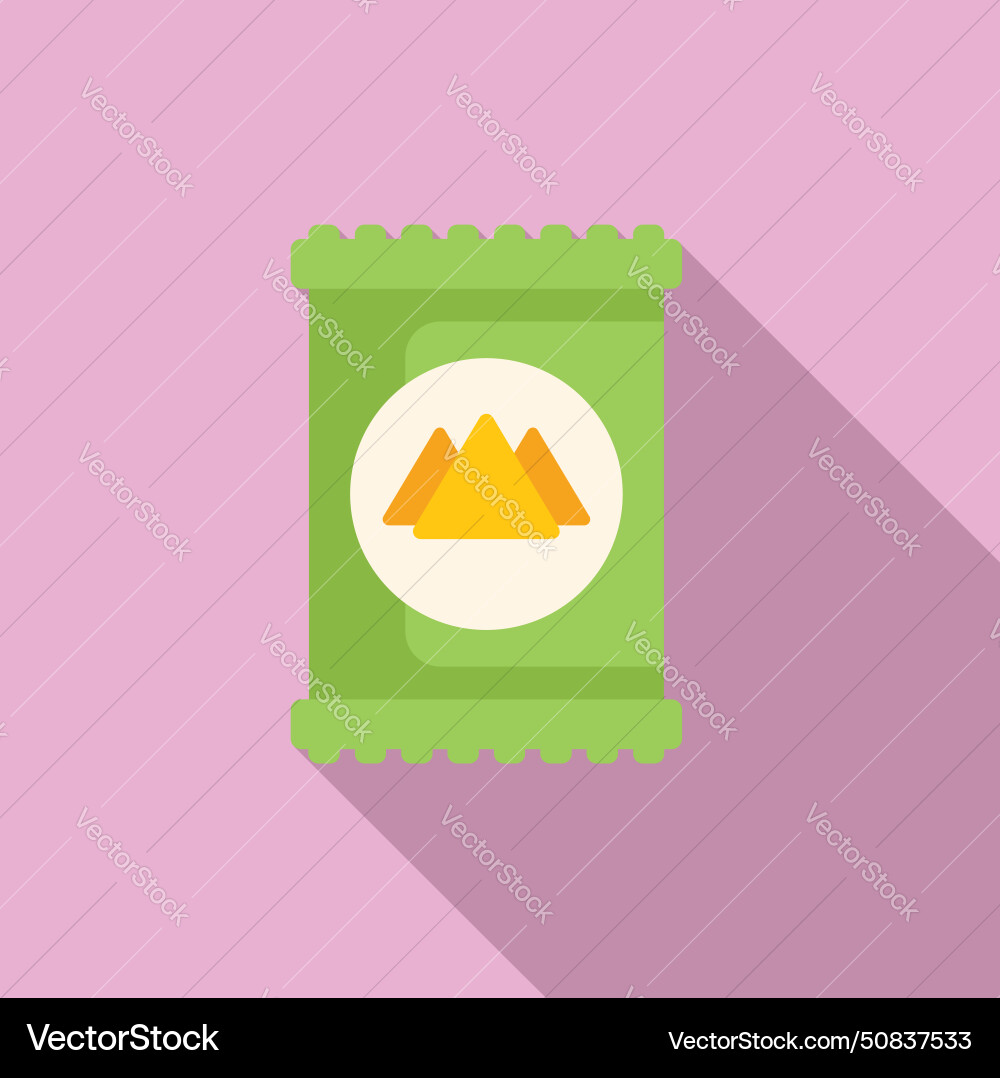 Fast snack pack icon flat food machine Royalty Free Vector