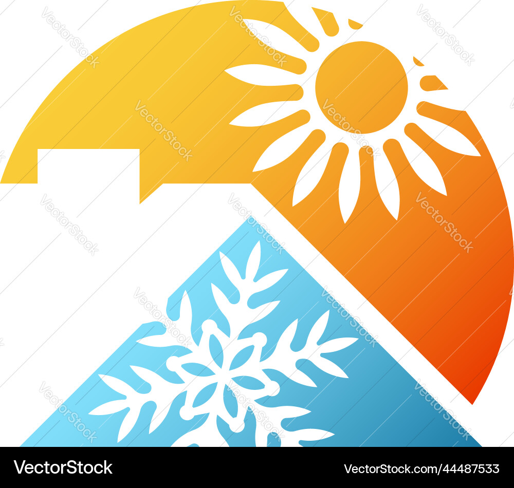 Home cooling and heating symbol air conditioner Vector Image