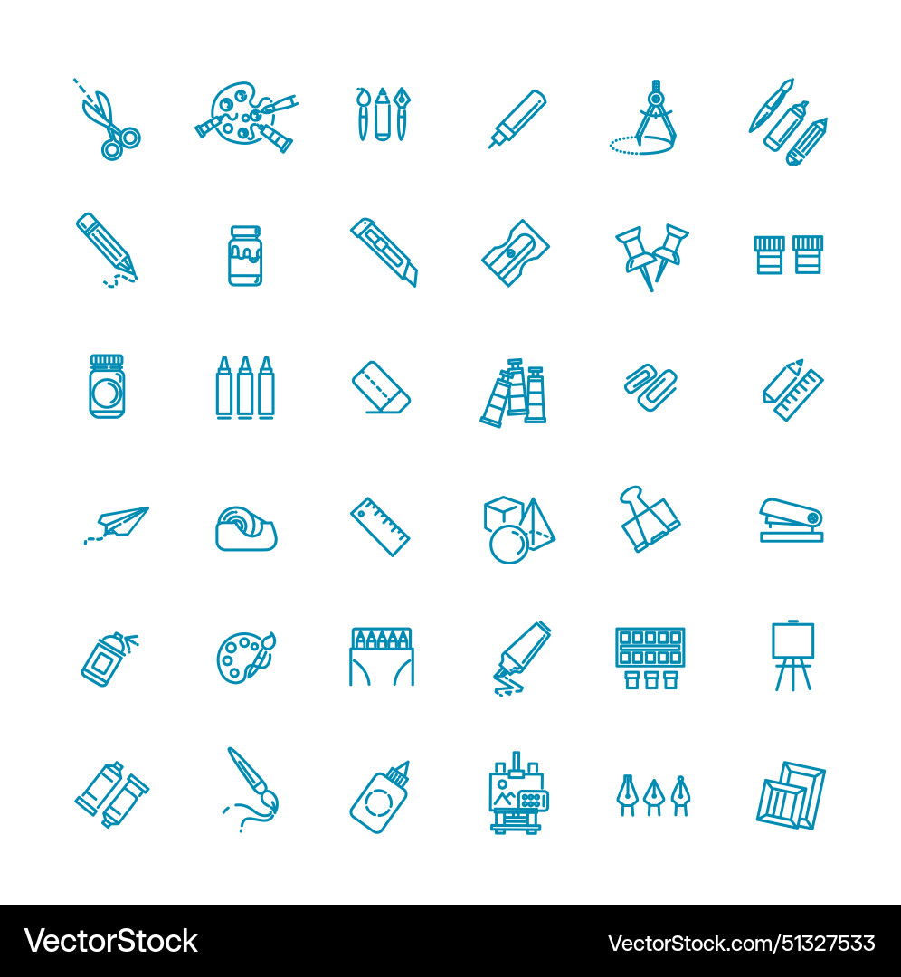 Outline web icon set - drawing tools Royalty Free Vector Outline web icon set - drawing tools Royalty Free Vector