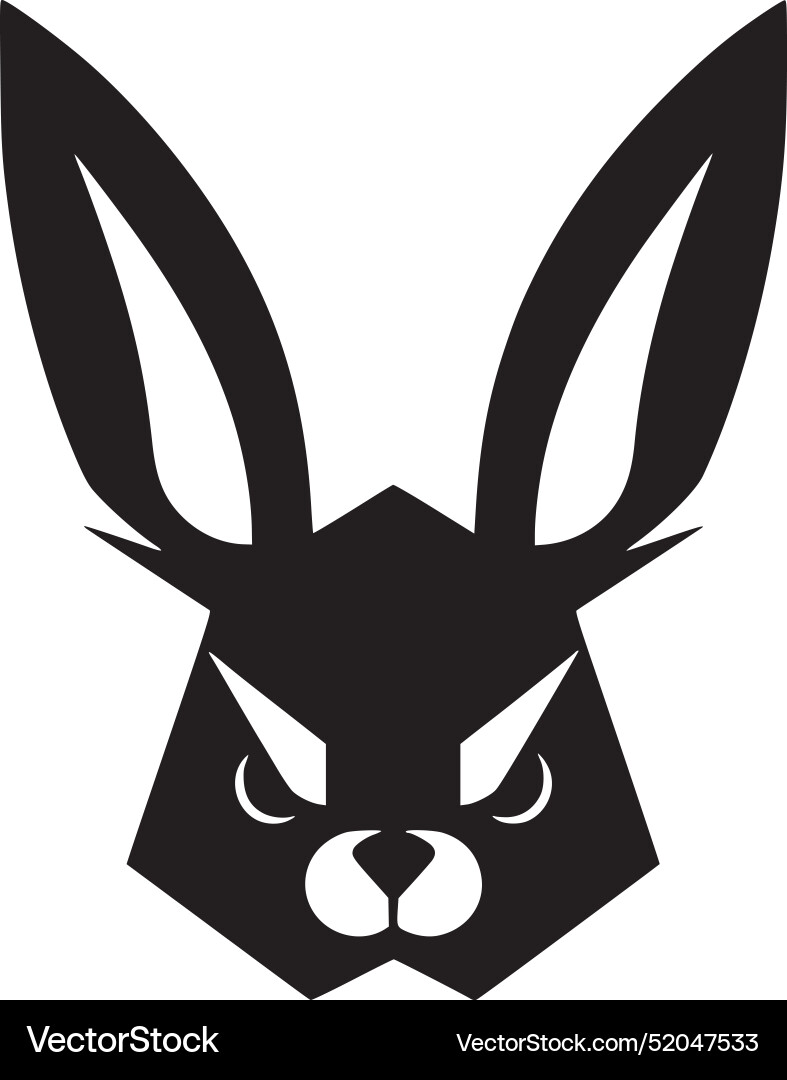 Rabbit - black and white isolated icon Royalty Free Vector