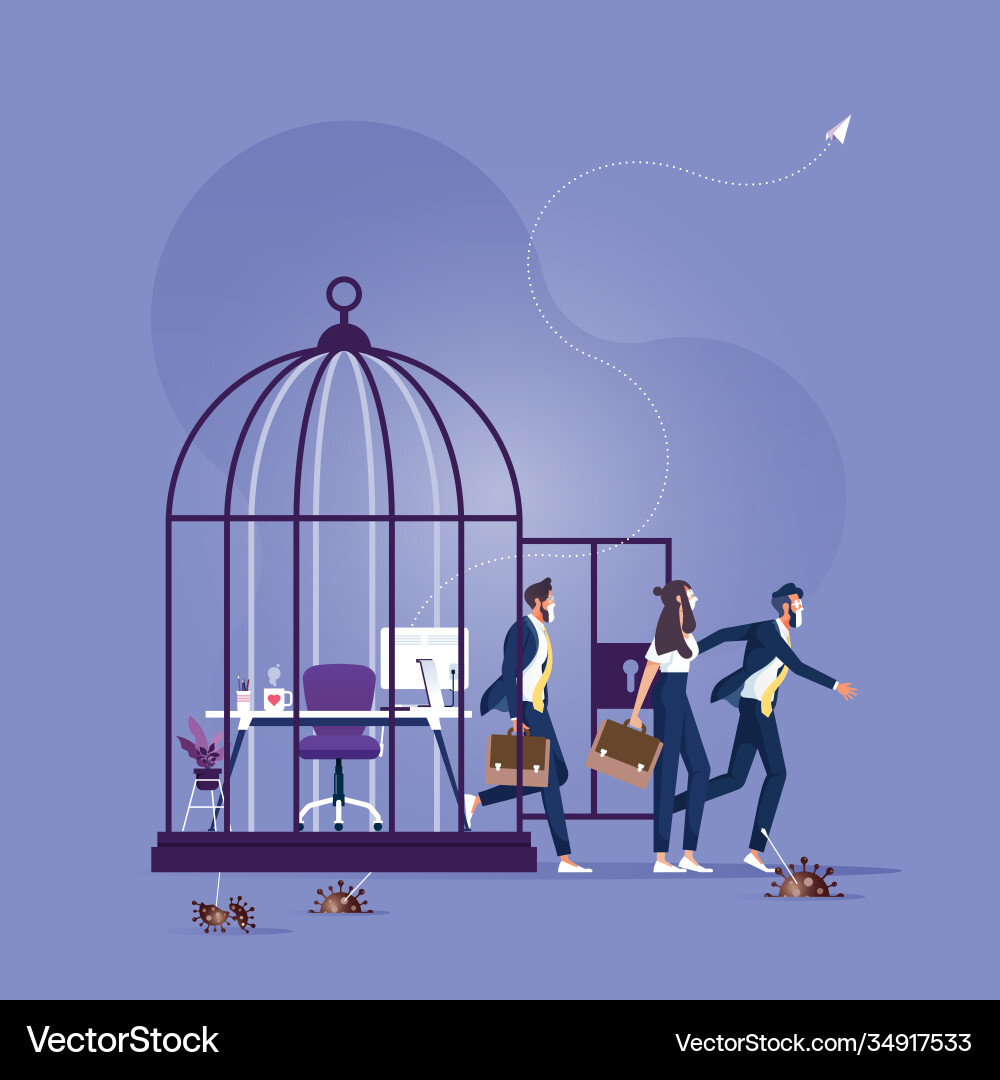 Restart business in normal operation Royalty Free Vector