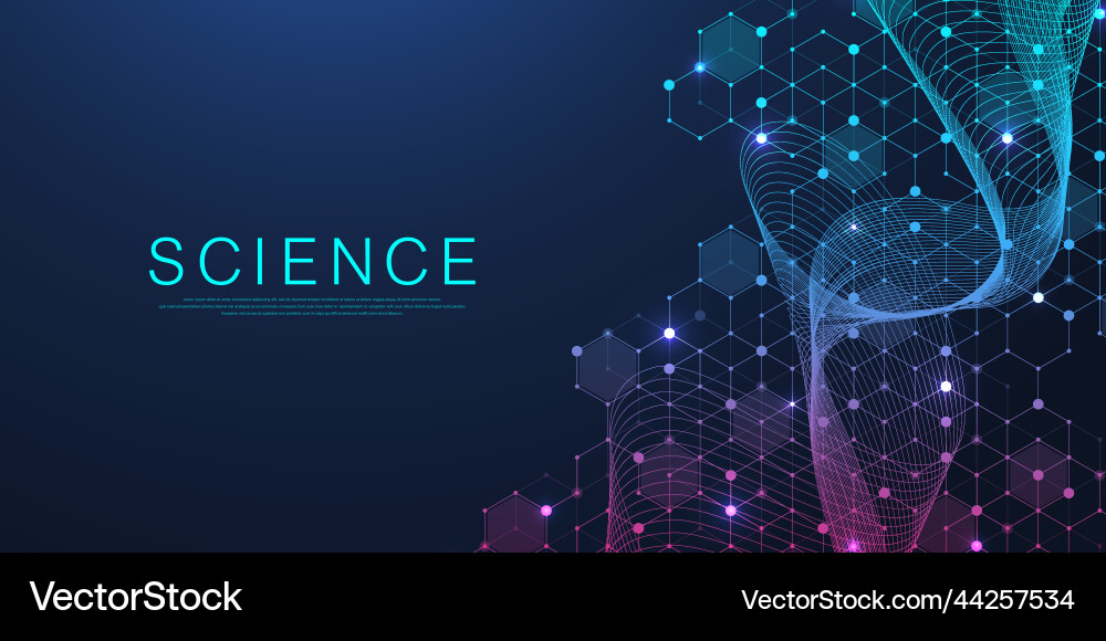 Abstract molecules structure background Royalty Free Vector