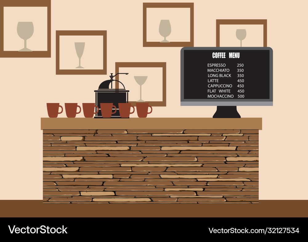 Coffee shop for web design background Royalty Free Vector