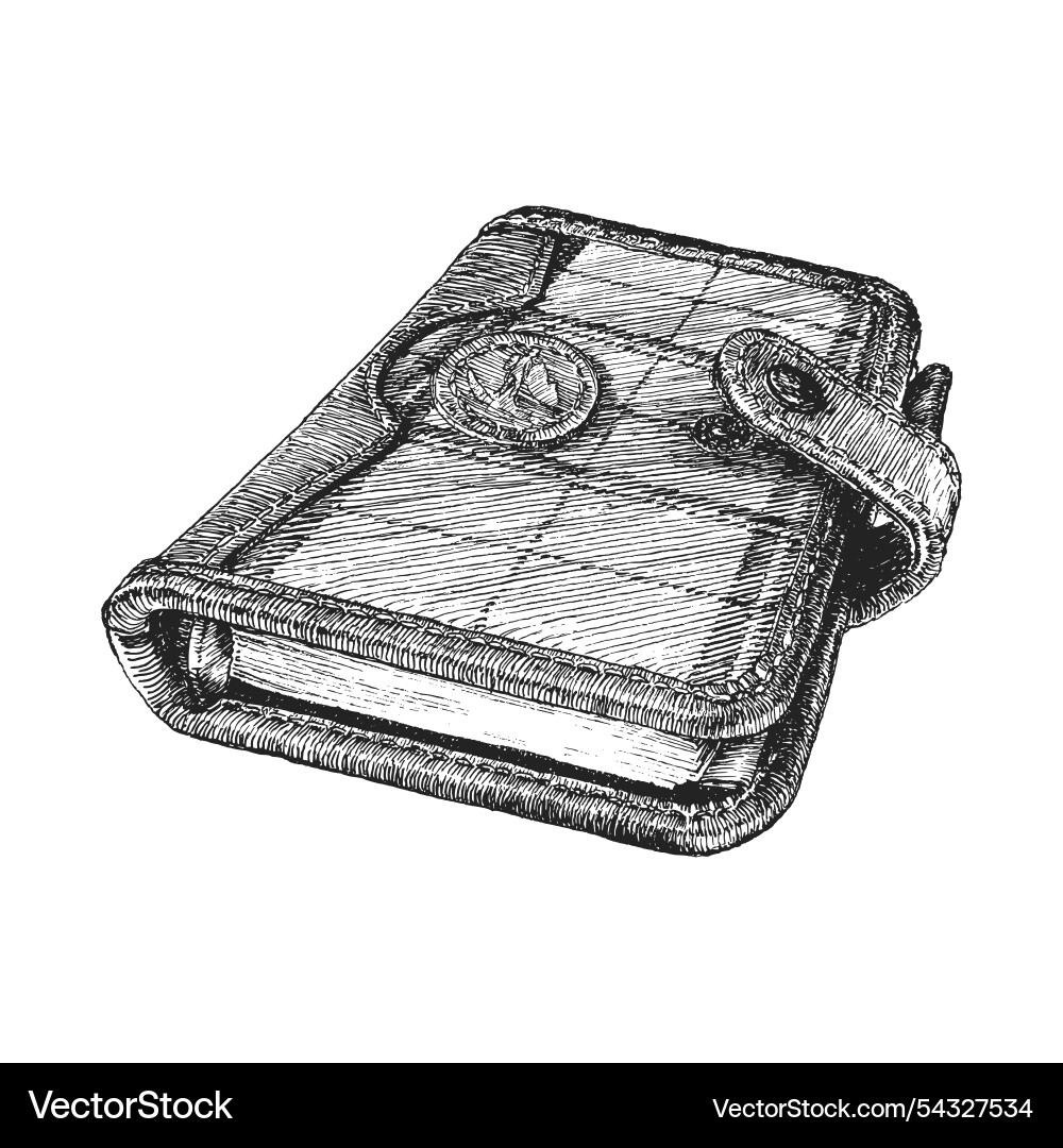 Notepad hand drawn sketch drawing Royalty Free Vector Image