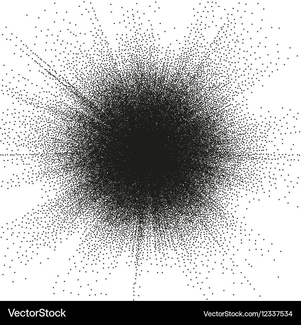 Radial Burst Stippling Circle Royalty Free Vector Image