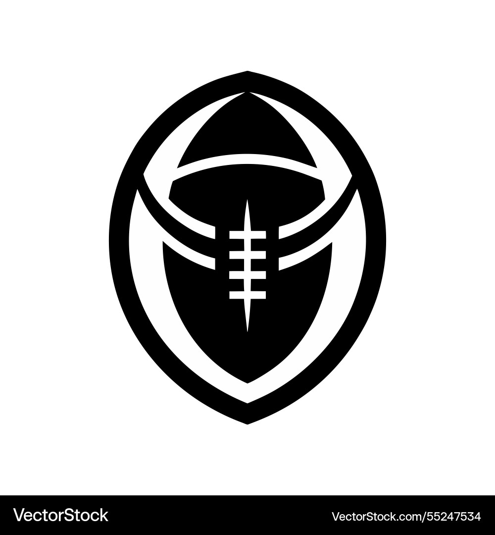 Simple black and white soccer shield logo Vector Image