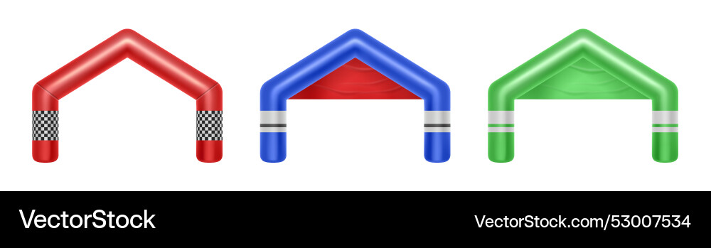 Start or finish realistic race arches Royalty Free Vector