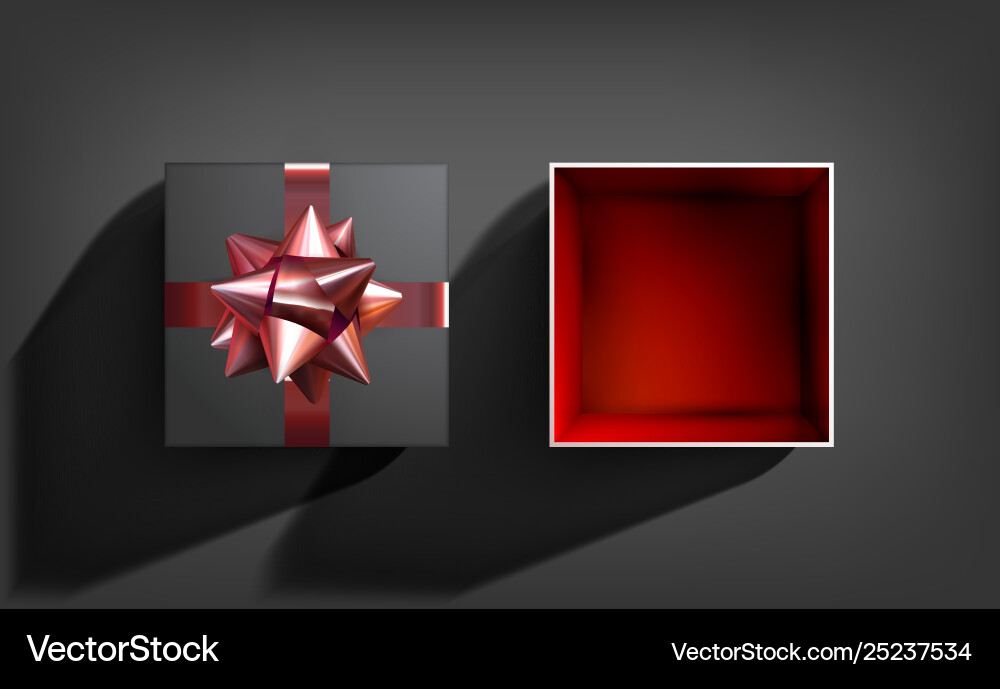 Surprise gift box present ribbon birthday Vector Image