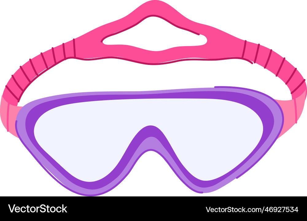 Swimmer pool goggles cartoon Royalty Free Vector Image