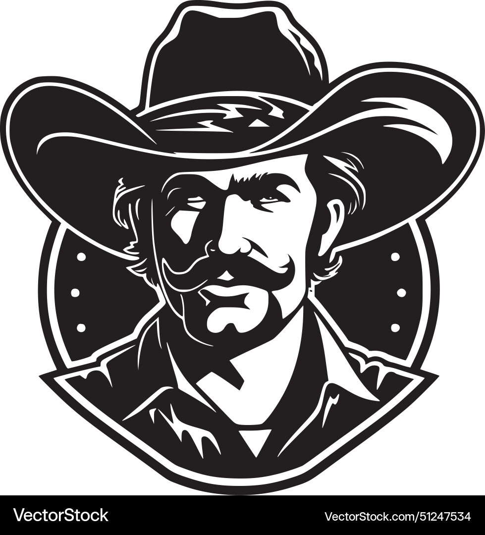 Western - black and white Royalty Free Vector Image