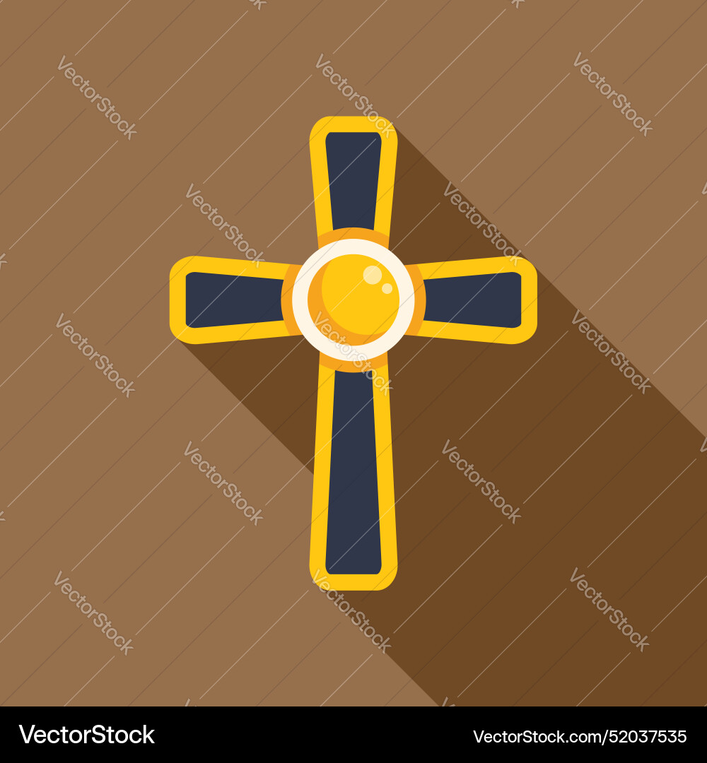 Golden ankh cross representing eternal life Vector Image