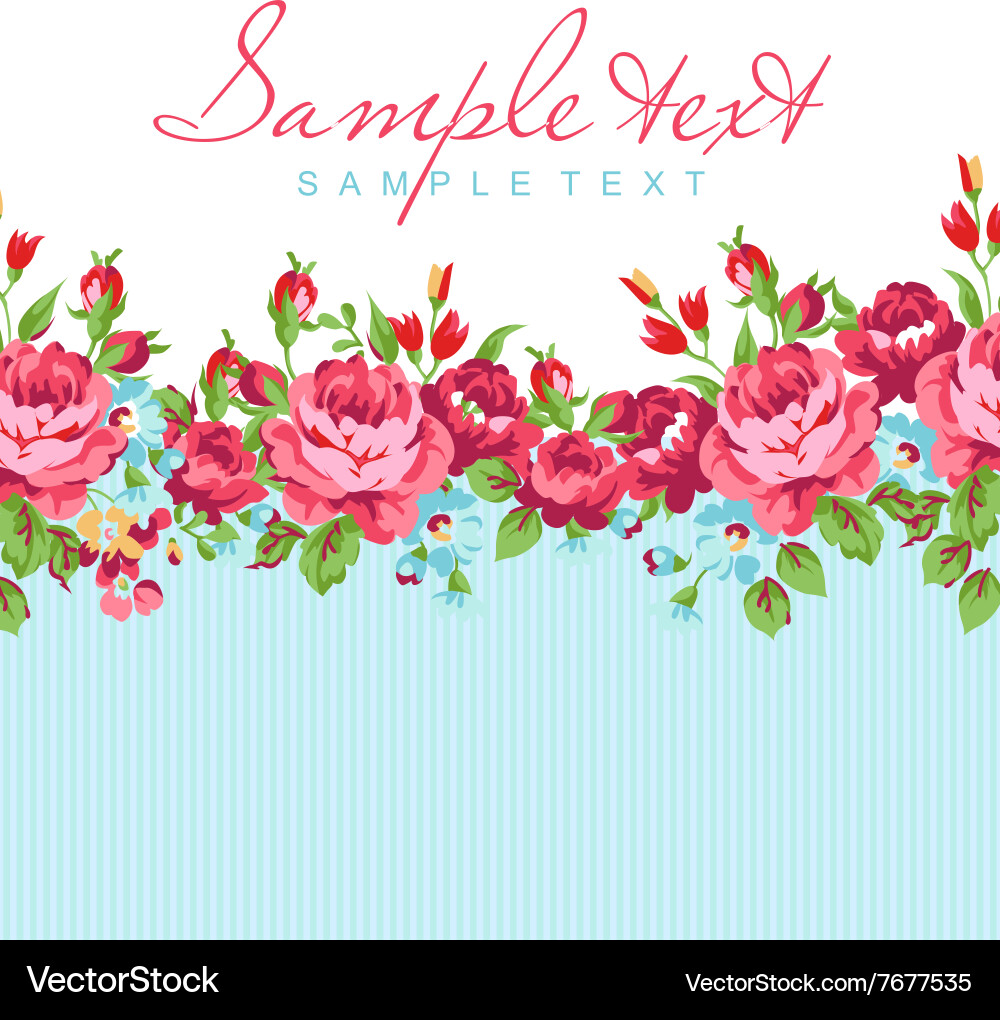 Greeting card with red rose Royalty Free Vector Image