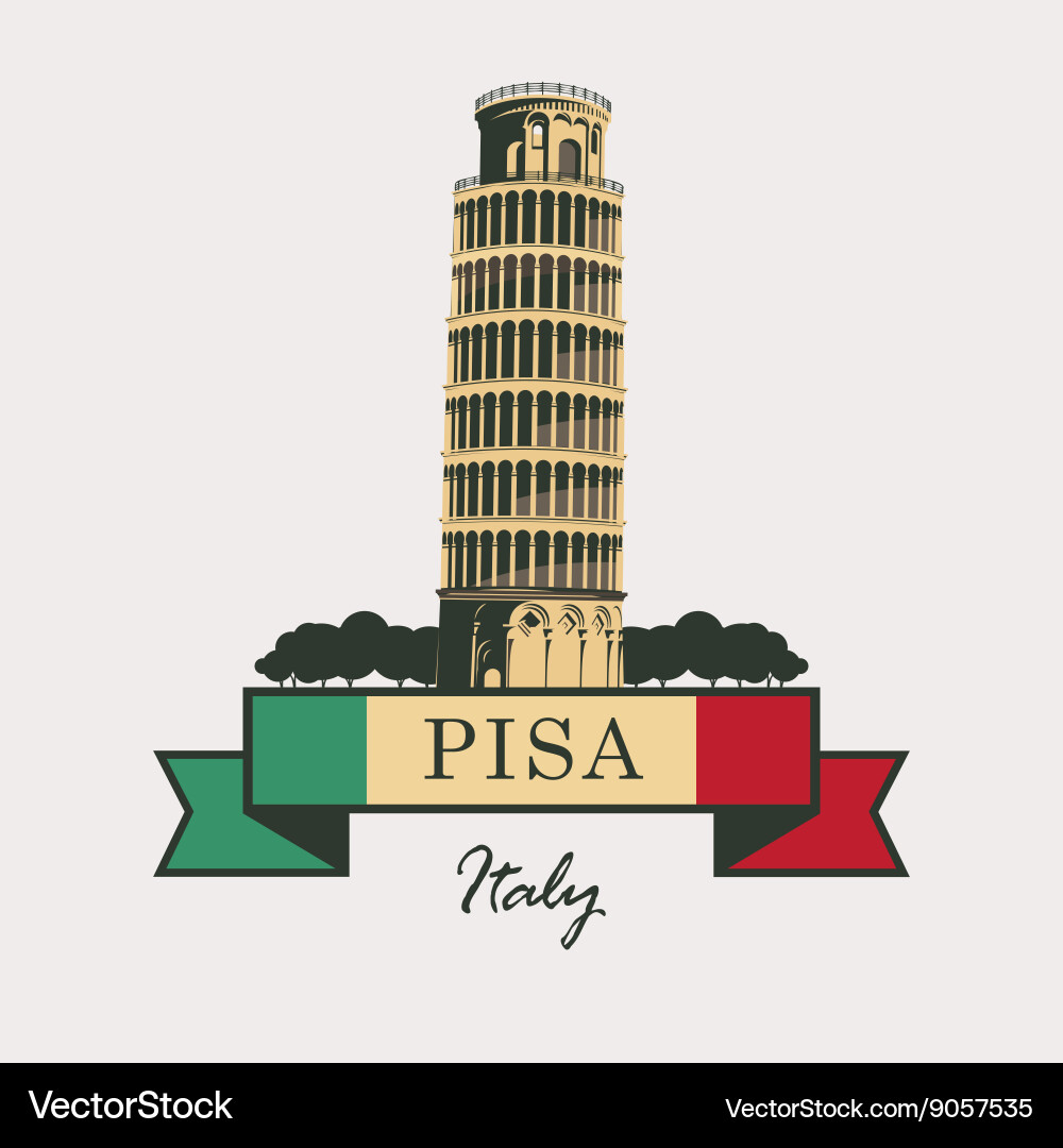 Leaning tower of pisa Royalty Free Vector Image