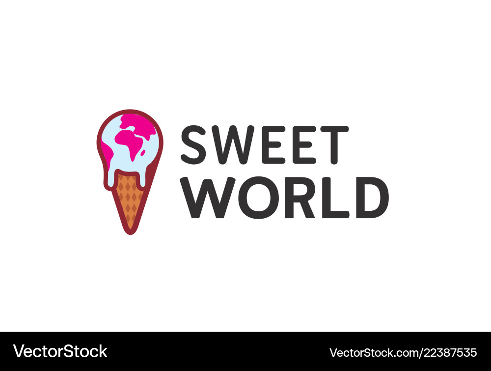 Sweet world logo Royalty Free Vector Image - VectorStock
