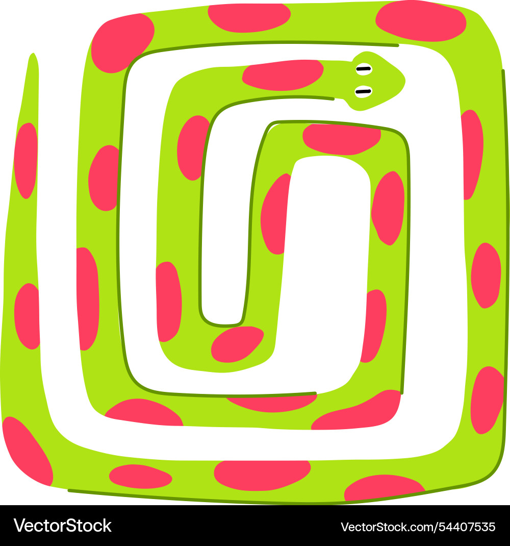 Viper snake oriental cartoon Royalty Free Vector Image