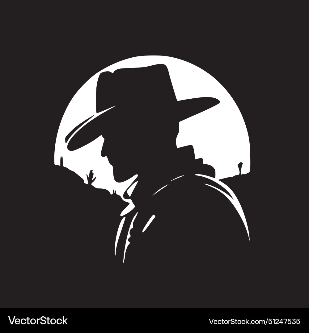 Western - black and white Royalty Free Vector Image