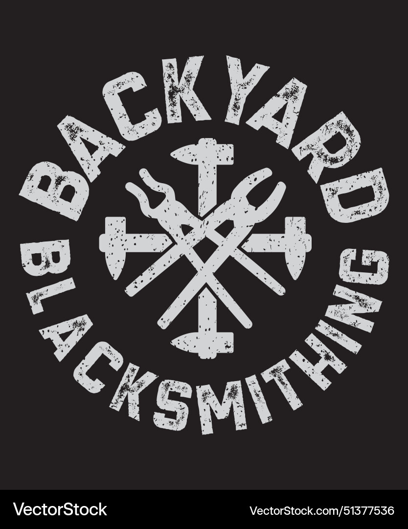 Backyard blacksmithing typography blacksmith Vector Image