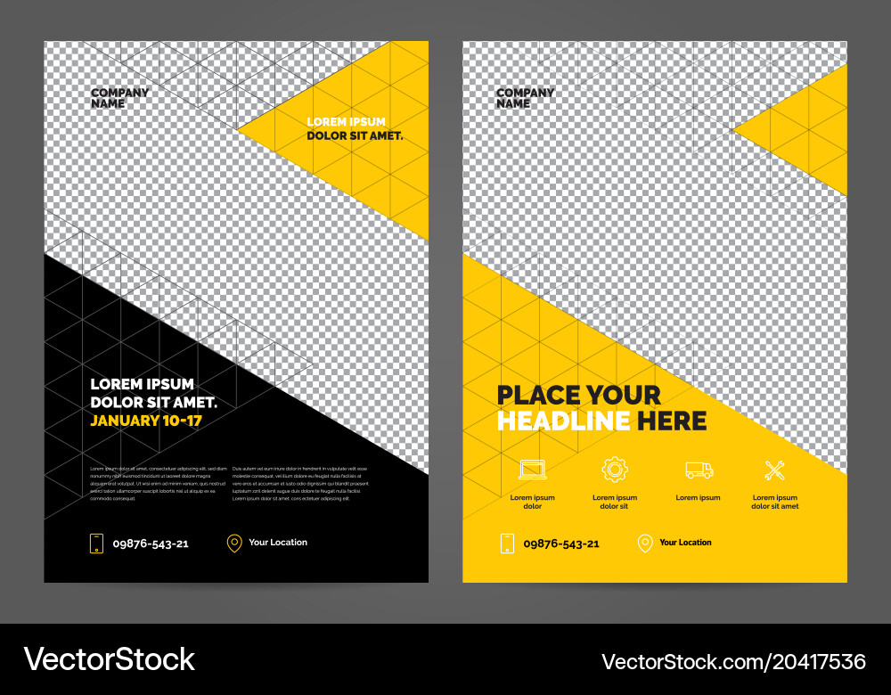 Brochure layout template design Royalty Free Vector Image