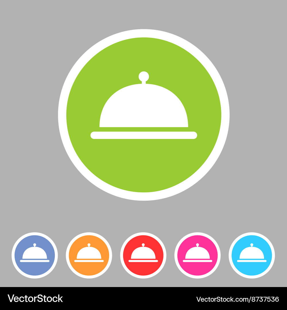 Food Platter Icon Set Royalty Free Vector Image