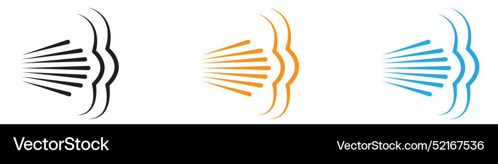 Gust icon logo set collection for web app ui Vector Image