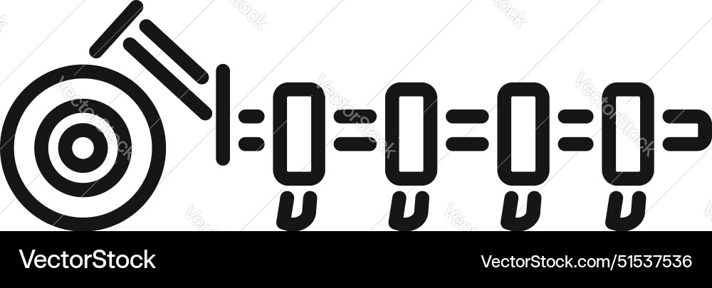 Icon representing the physics of cannonball Vector Image