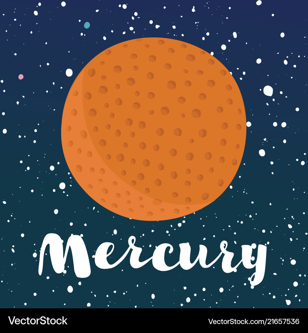 Planet mercury Royalty Free Vector Image - VectorStock