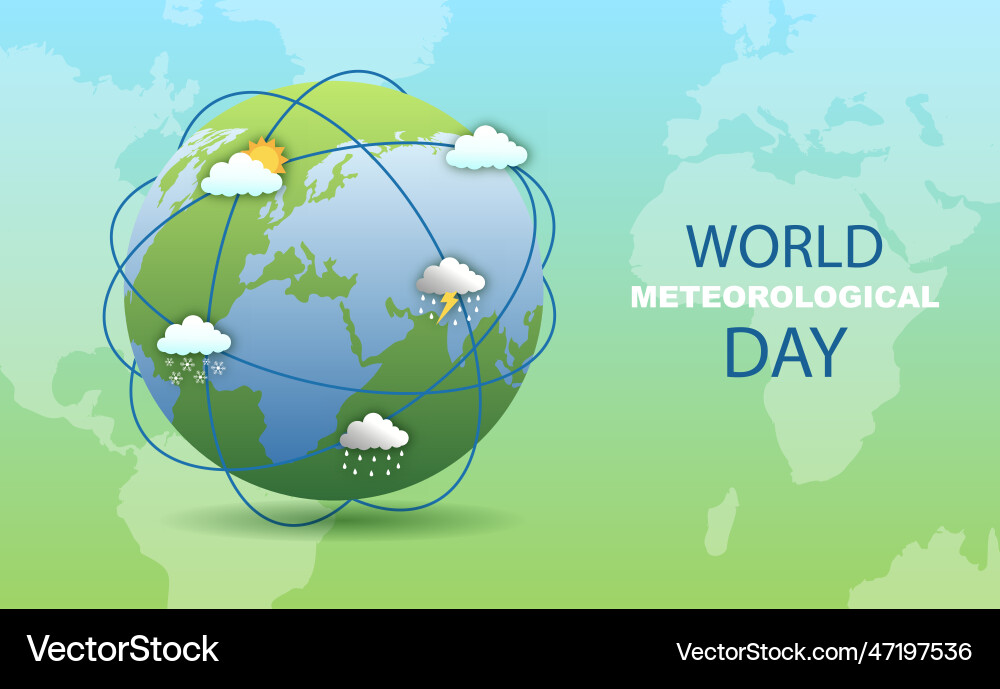 World meteorological day Royalty Free Vector Image