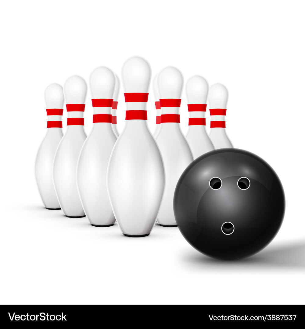 Bowling pin Royalty Free Vector Image - VectorStock