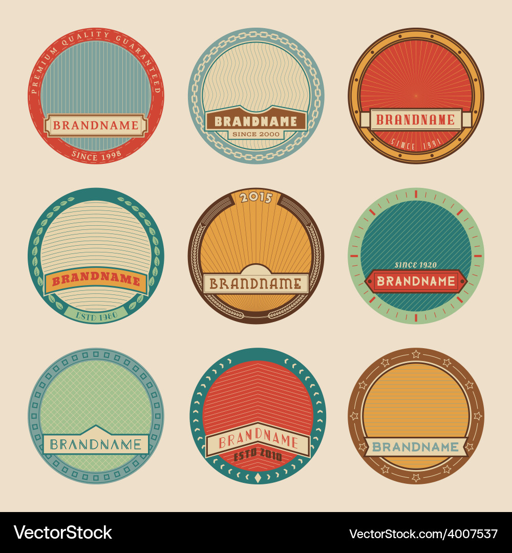 Label templates color Royalty Free Vector Image