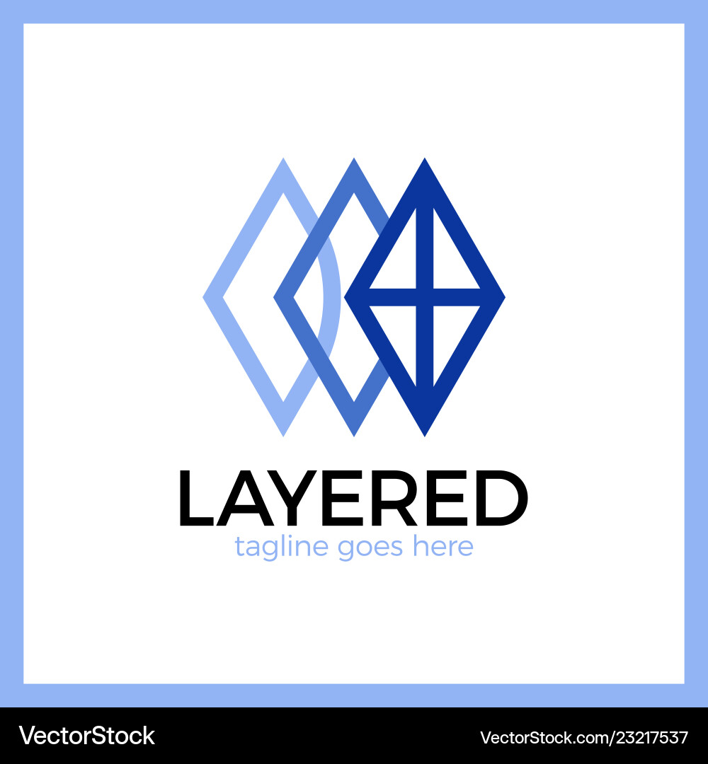 Layer app logo Royalty Free Vector Image - VectorStock