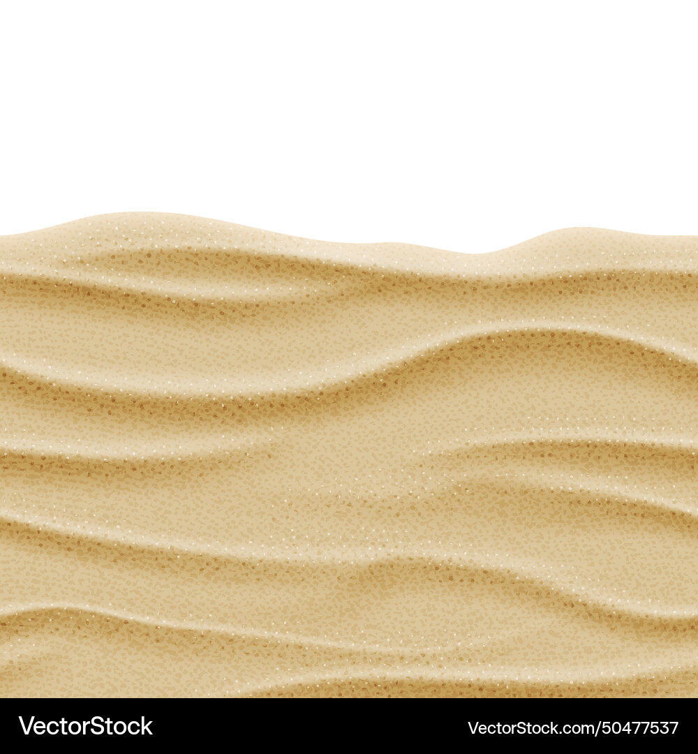 Realistic seamless sea sand side view Royalty Free Vector