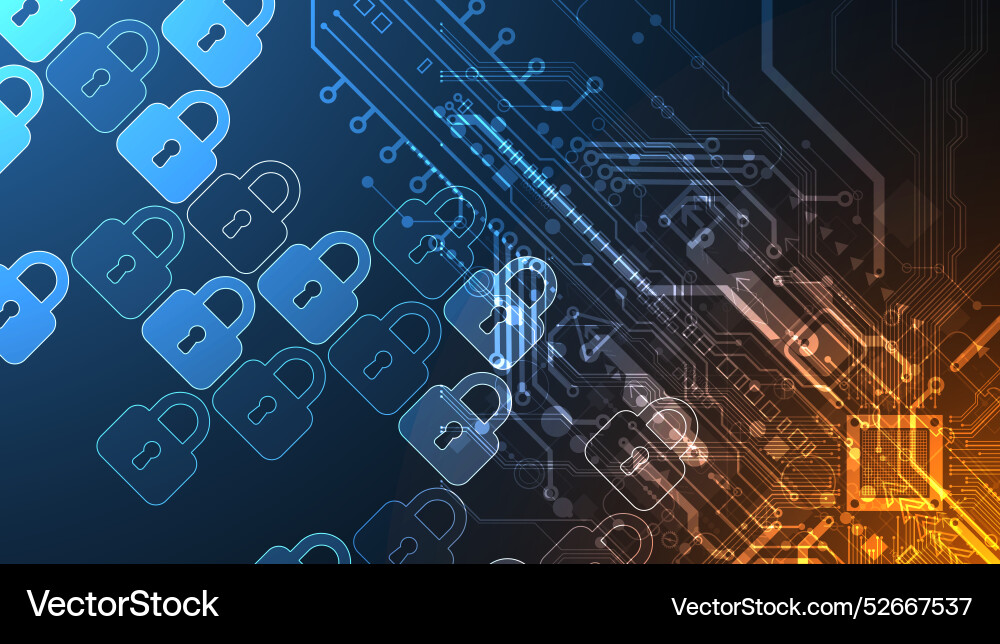 Secure digital background virtual confidential Vector Image
