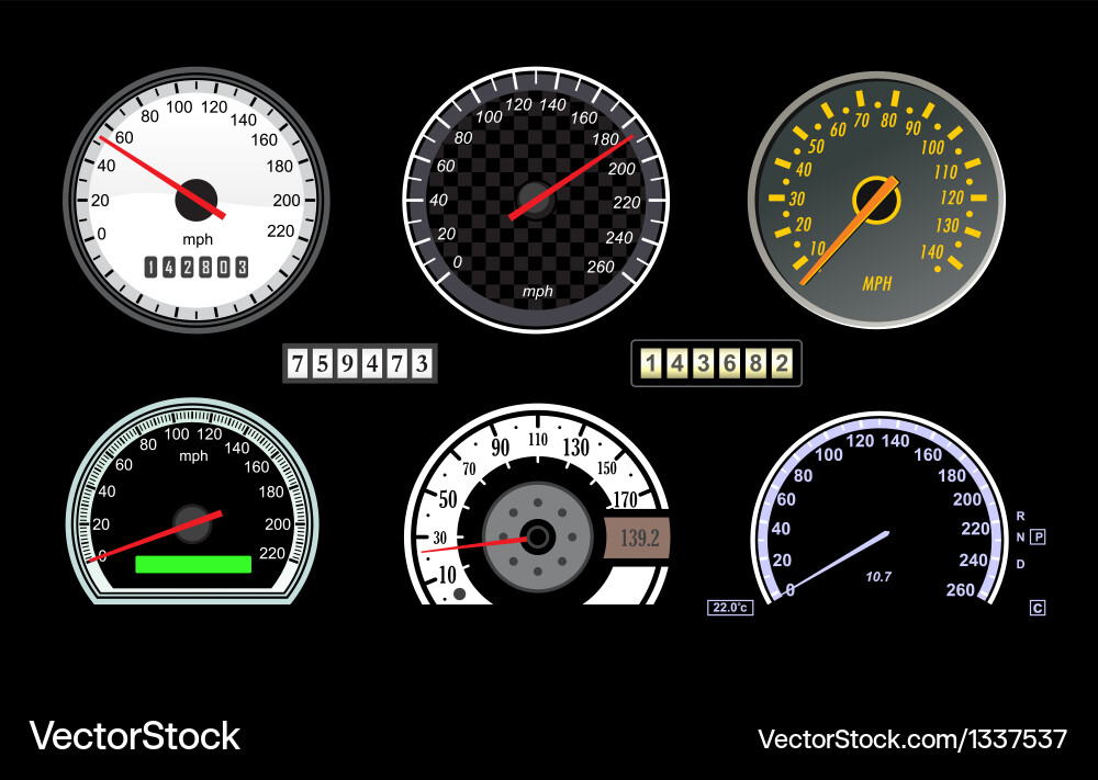 Digital Odometer Vector Images (over 500)